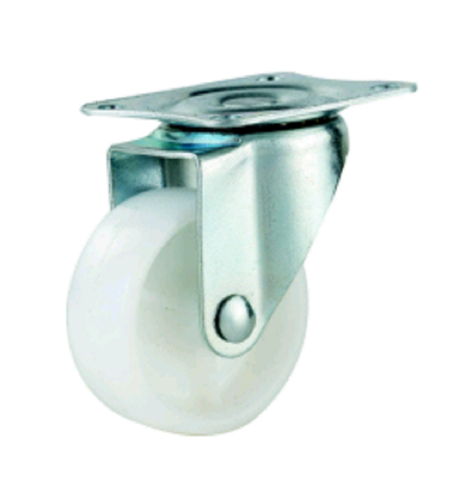 1 Set (4 Pcs) RODA CASTER 2 Inch NYLON PUTIH HIDUP DAN REM HI-tec ...