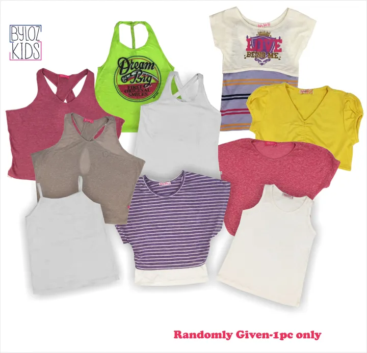 Byloz Girls Assorted Mystery Cute Tshirt with Inner Sando set ...