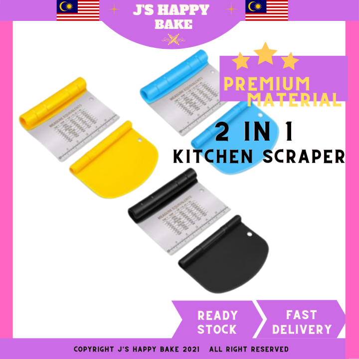 (Ready Stock) Dough Scraper DIY Baking Shaving Cutter Scale Cutters ...