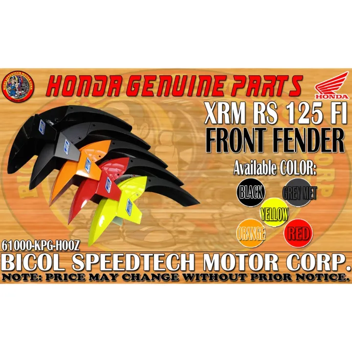 XRM RS 125 FI FRONT FENDER (GENUINE: 61000-KPG-H00Z) | Lazada PH