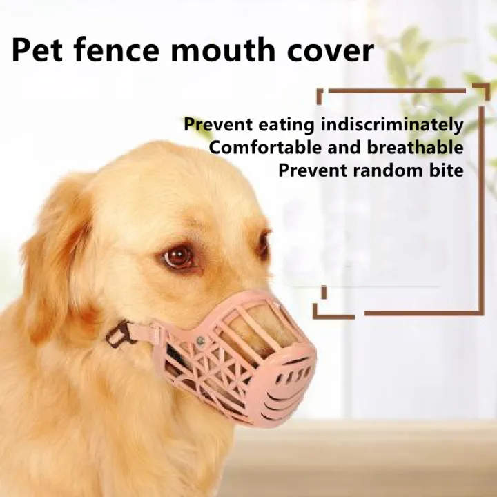 Mouth protector muzzle (Busal) Dog Anti-biting adjustable belt mask ...
