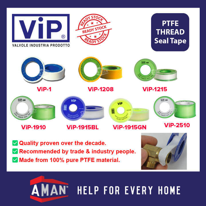 ViP PTFE White Seal Tape Water Plumbing Hose Seal Anti Leakage Thread ...