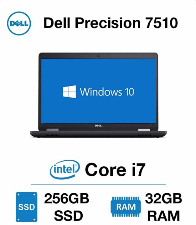 Dell Precision 7510 | intel core i7 6th Gen | 32GB RAM | 256GB SSD | 15 ...