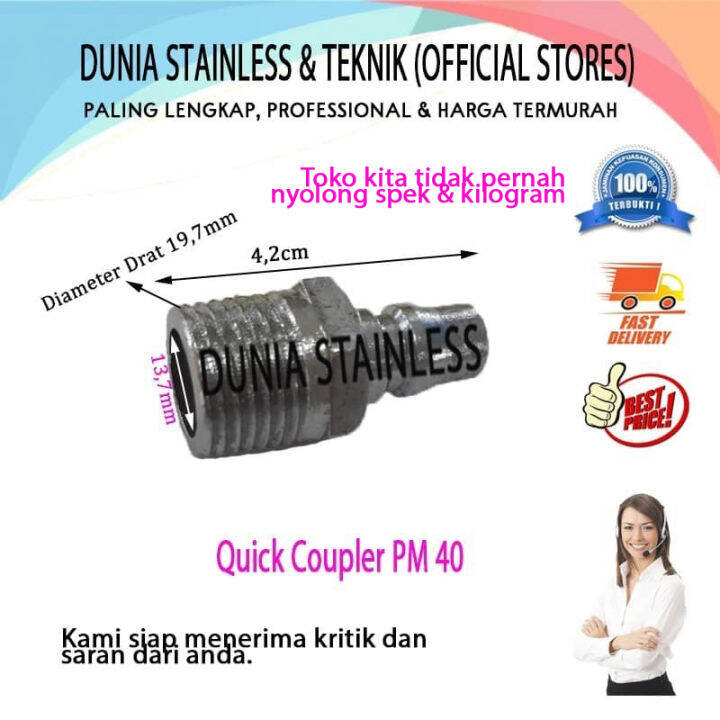 Quick Coupler PM 40 Konektor Selang Kompresor | Lazada Indonesia
