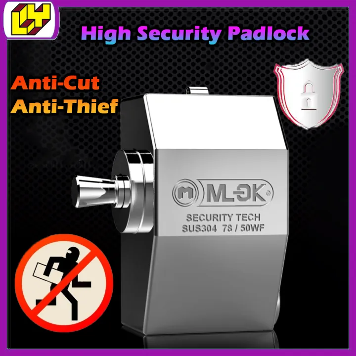 Warehouse Door Lock Stainless Steel Padlock Anti Thief Padlock Anti Cut ...