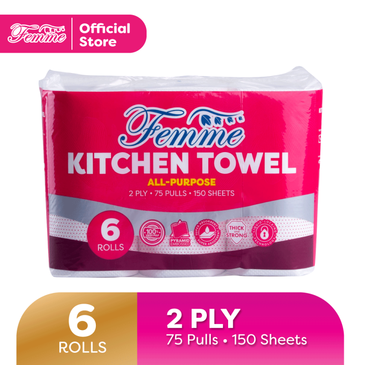 Femme All Purpose Kitchen Towel (6 ROLLS) | Lazada PH