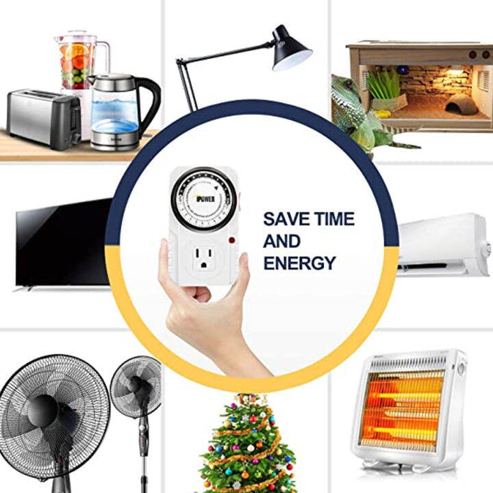 Homyandcozy Programmable 24 Hours Digital Switch Timer Socket Tu 22a 24 Hour Cyclic Timer Switch