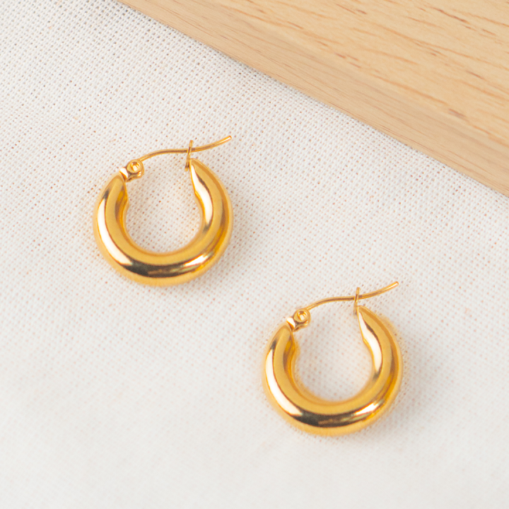 Bas by Rhian Ramos Boss 18K Gold Earrings Minimalist Drop Earring Women ...