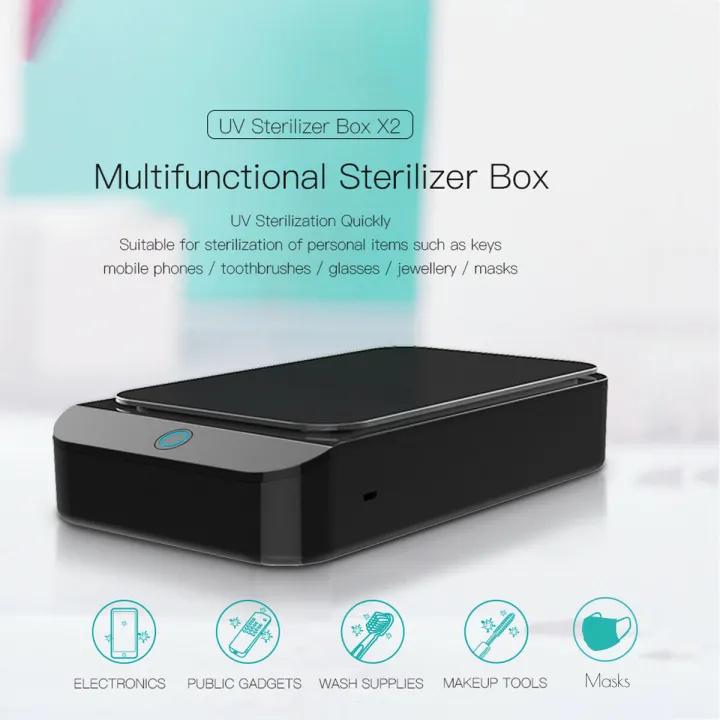 UV Ultraviolet Cell Phone Sterilizer UV Sanitizer Box Disinfection Case ...