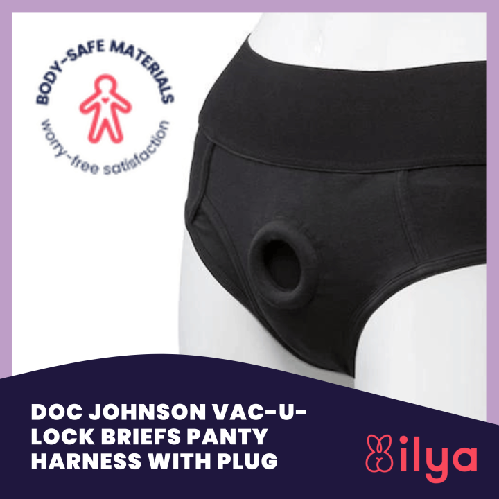 Doc Johnson Vac-U-Lock Briefs Panty Harness with Plug (Harness) | Lazada PH