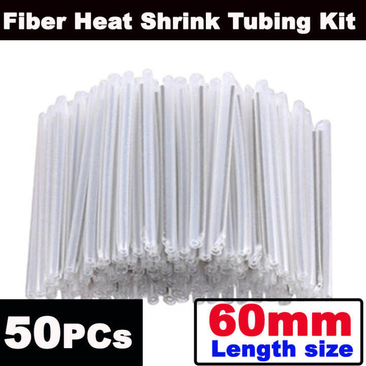 50pcs Fiber Splice Sleeves（60mm ）Fusion Fiber Optic Cable Heat Shrinks ...