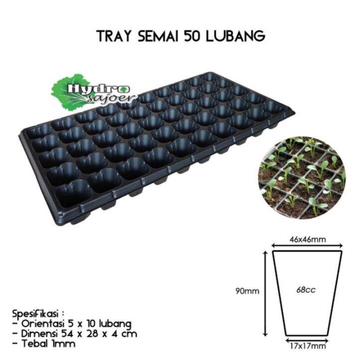 Tray Semai 50 Lubang Tanam - Media Semai - Media Tanam | Lazada Indonesia
