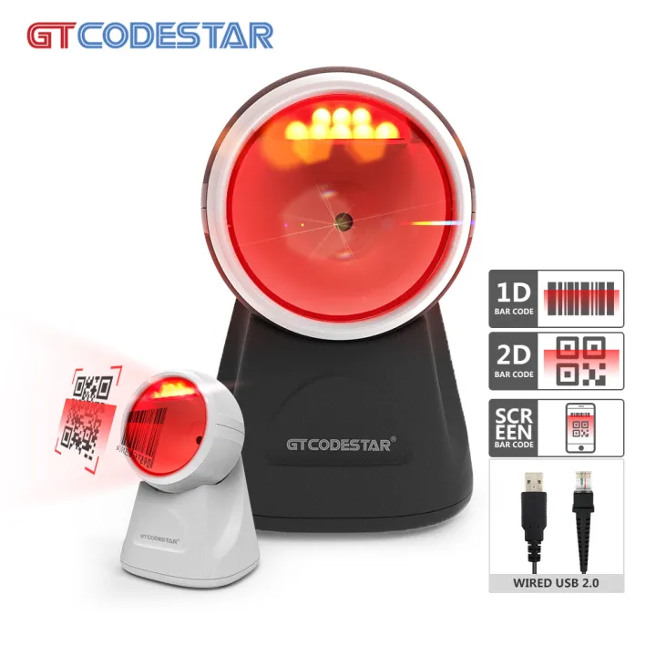 GTCODESTAR GT-8801 Scan Health code Scanners Qr code Reader Desktop 1D 2D Barcode Scanner ...