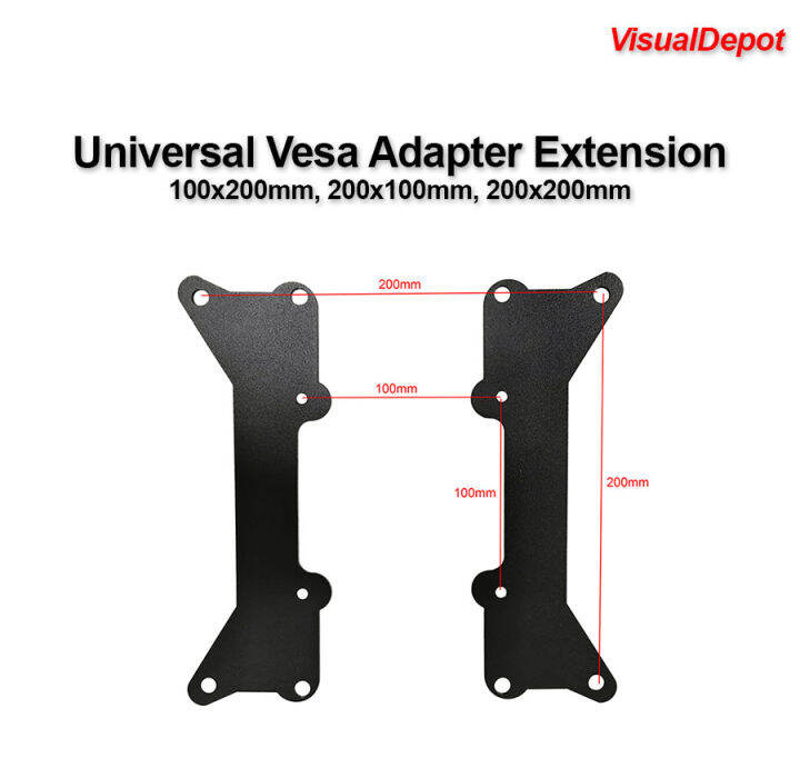 Universal Vesa Adapter Extension Bracket 200x200mm, 100x200mm ...