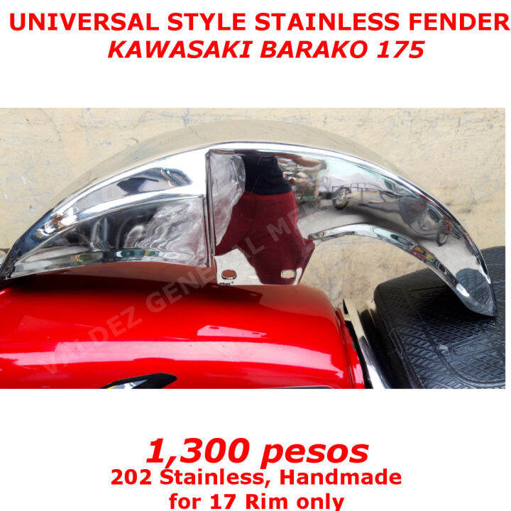 Barako 175 Universal style Front Fender Stainless, Tapalodo, Plain ...