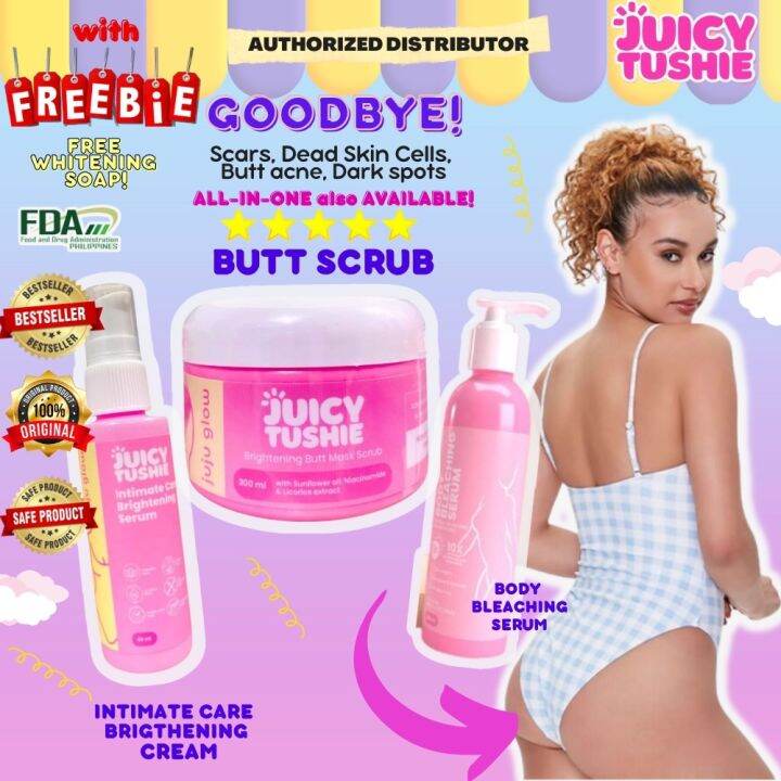 【COD】 100 ORIGINAL Juicy Tushie Butt Scrub Serum Pampaputi ng Kilikili Singit | Lazada PH