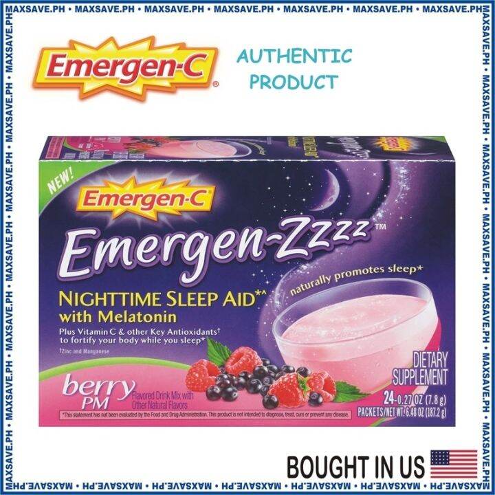 Emergen-Zzzz Nighttime Sleep Aid With Melatonin And Vitamin C 500mg (24 ...