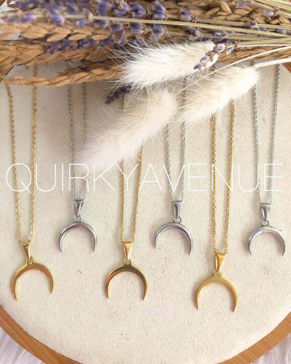 Quirky Avenue Moon Stainless Necklace | Lazada PH