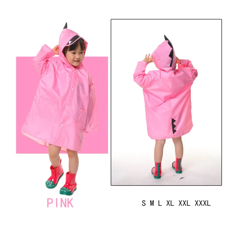 Kids Raincoat Waterproof Hooded Poncho Cartoon Dinosaur Raincoat Camping Outdoor For Cycling ...