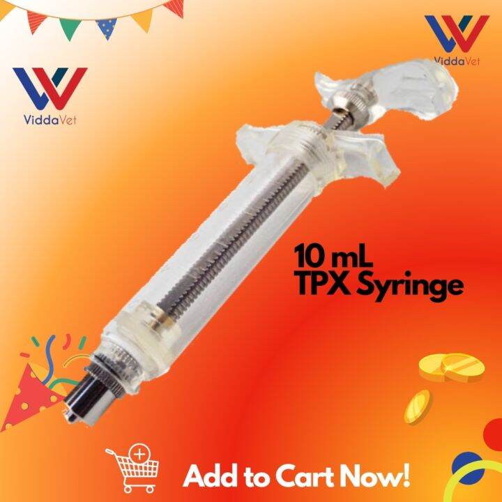 10 mL Fiberglass syringe Reusable Syringe Heavy Duty TPX syringe with ...