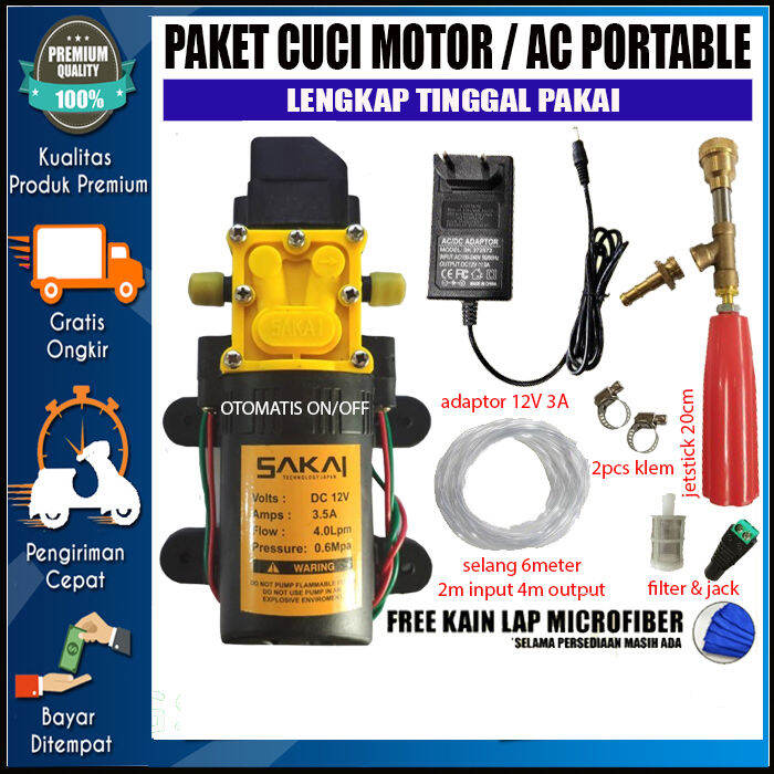 PAKET CUCI MOTOR / CUCI AC PORTABLE / CUCI STEAM / LENGKAP TINGGAL ...