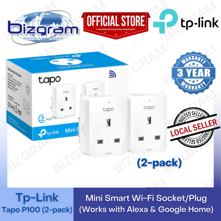 TP-Link Tapo-P100-2pk Remote Control Mini Smart Wi-Fi Socket | Lazada ...