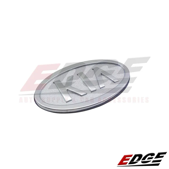 Emblem - KIA Logo - Chrome - 5.6x10cm // adhesive ready sticker name ...