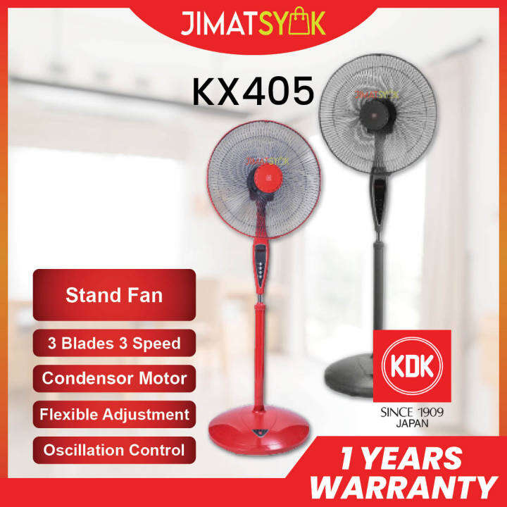 KDK 16" Stand Fan KDK KX405 3 Speed 3 Blades ON/OFF Switch Living Stand ...