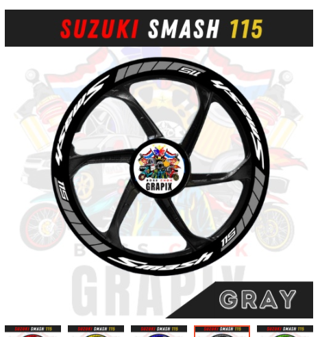 Suzuki SMASH 115 Mags Sticker Decal Set (Front & Rear) - 2022 | Lazada PH