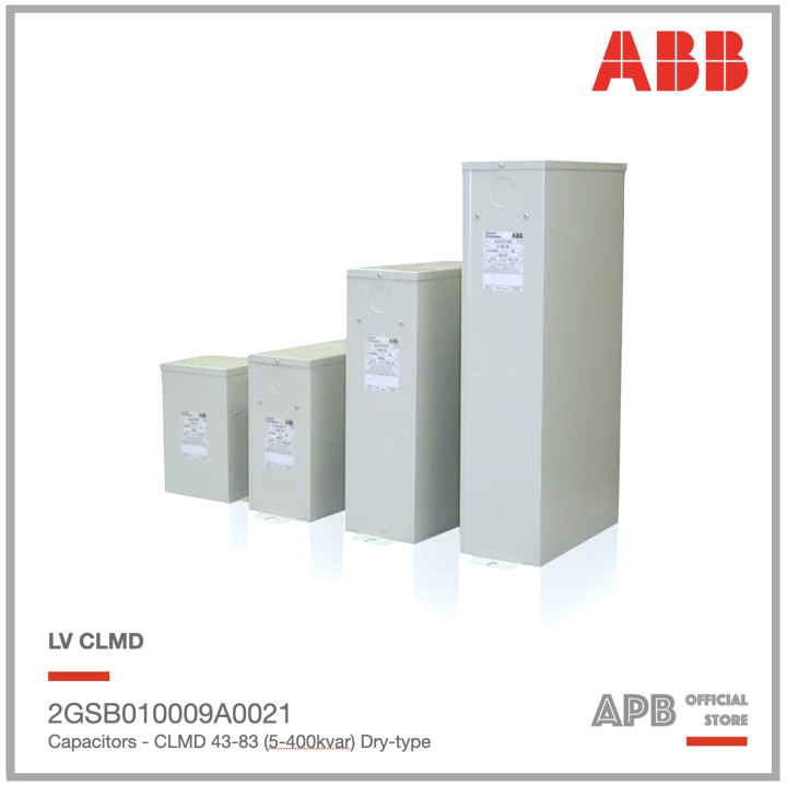ABB Capacitors 5Kavr - 100kvar, CLMD 43 - 83, Dry-type 3P 400V ...