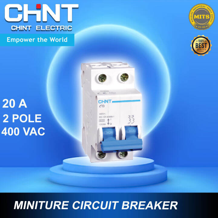 CHINT Miniature Circuit Breaker (MCB) - 2 Pole 16A, 20A, 32A, 40A & 60A | Lazada PH