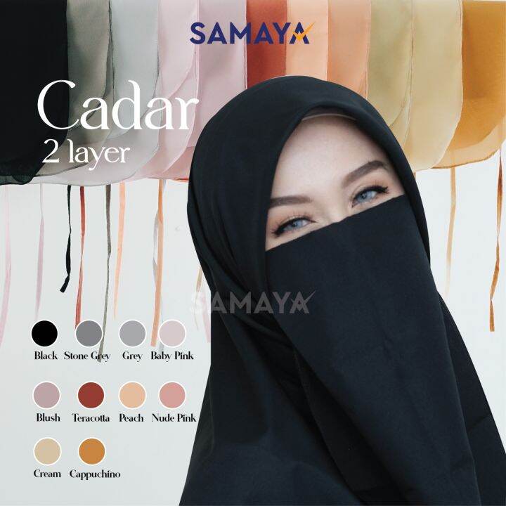 Cadar Niqob Nikab Niqab Purdah Tali Karet Dua Layer Karet Tanpa Jahitan ...