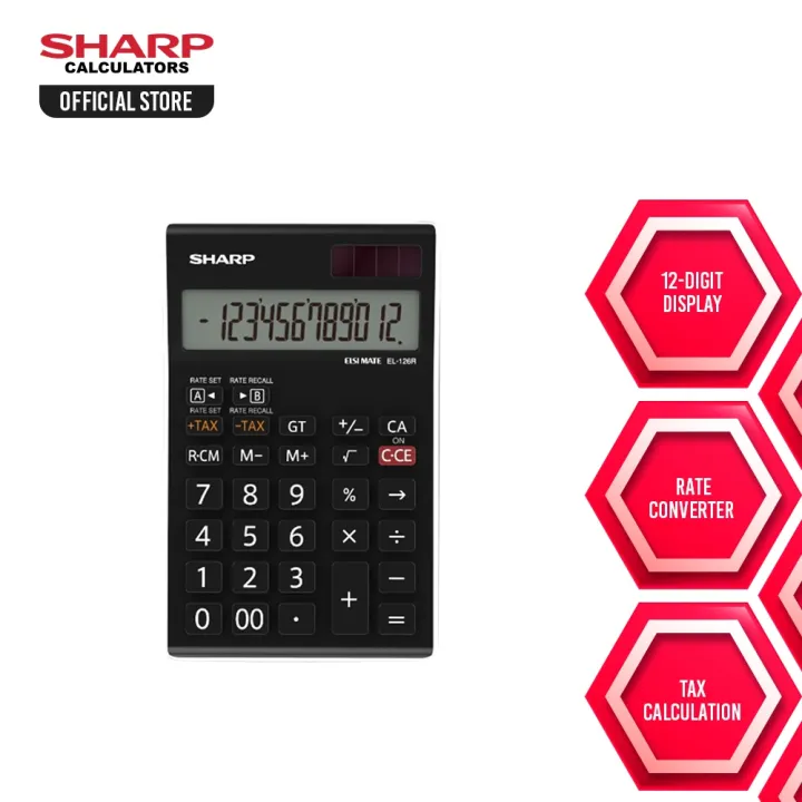 Sharp Semi-Desktop Calculator (EL-126R) | Lazada PH