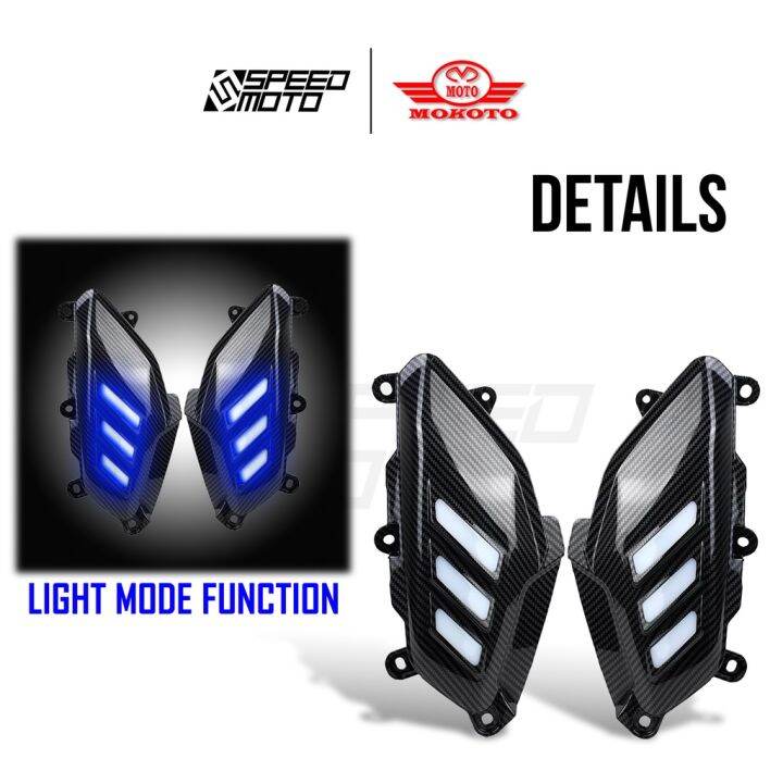 ☀NMAX V1 SIDE VENT WITH LIGHT AIR VENT COVER CARBON FOR YAMAHA NMAX ...
