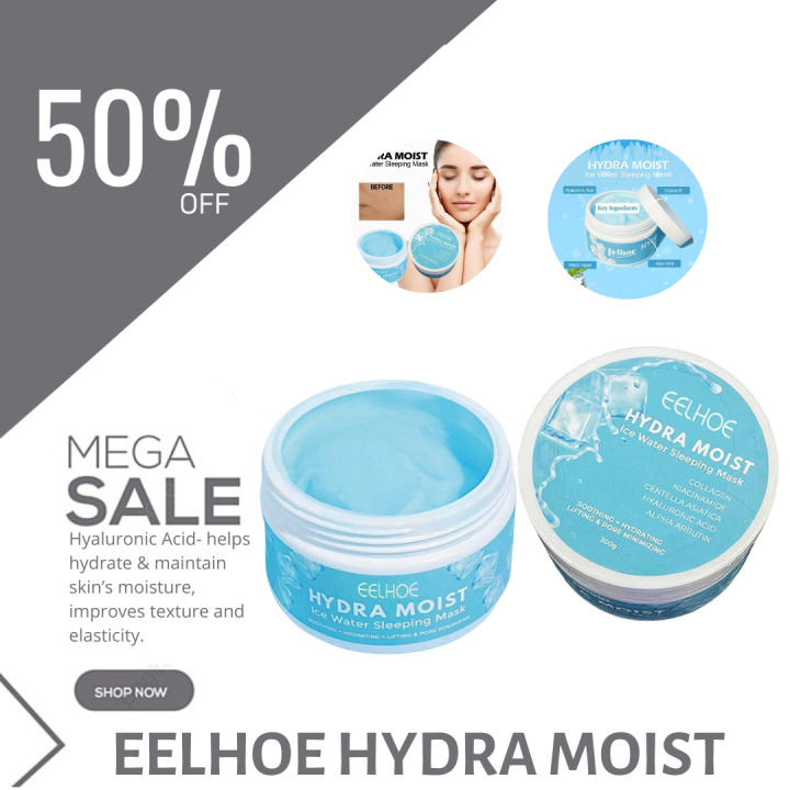 Hydra Moist Ice Water Sleeping Mask 300g With Cooling Effect Wash Free ...