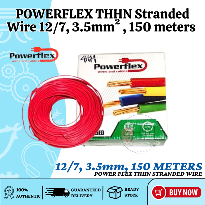 FOURHMC ORIGINAL POWERFLEX THHN Stranded Wire 12/7, 3.5mm² , 150 meters ...