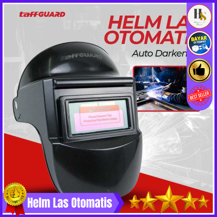 PROMO TaffGUARD Helm Las Otomatis Auto Darkening Solar Welding Helmet ...
