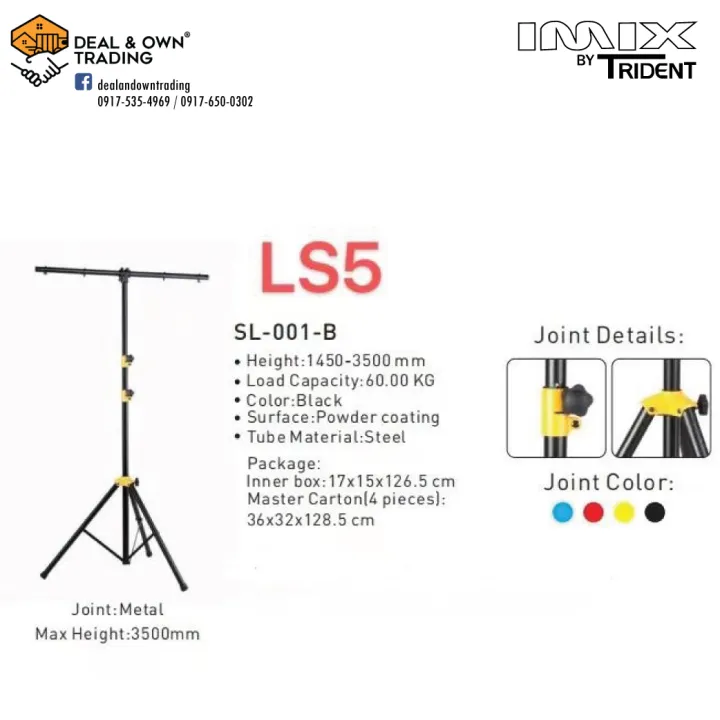 IMIX LS-5 / SL-001-B Light Stand Metal (2022 MODEL) | Lazada PH