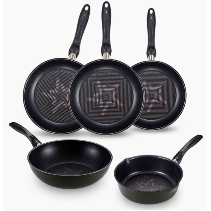Happycall Signature Fit Care IH Pan Wok 5P D Set | Lazada.co.th