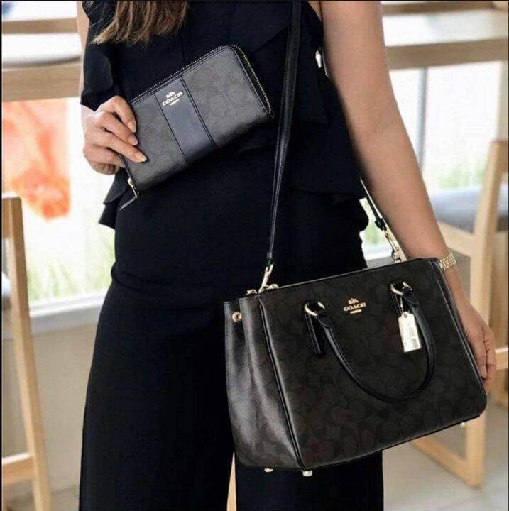 Coach Surrey Carryall Satchel in Signature F67026 Canvas - Brown ...