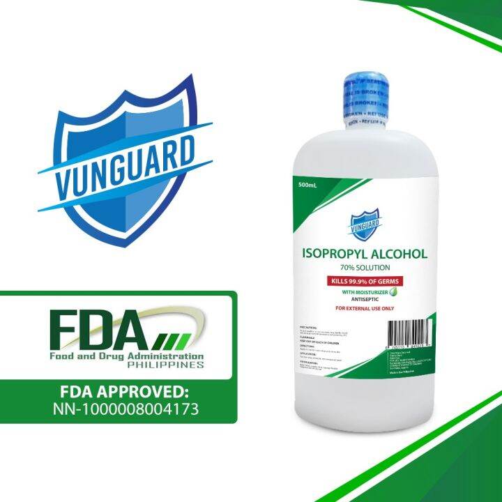 VUNGUARD 70% ISOPROPYL ALCOHOL ANTISEPTIC 500ML | Lazada PH