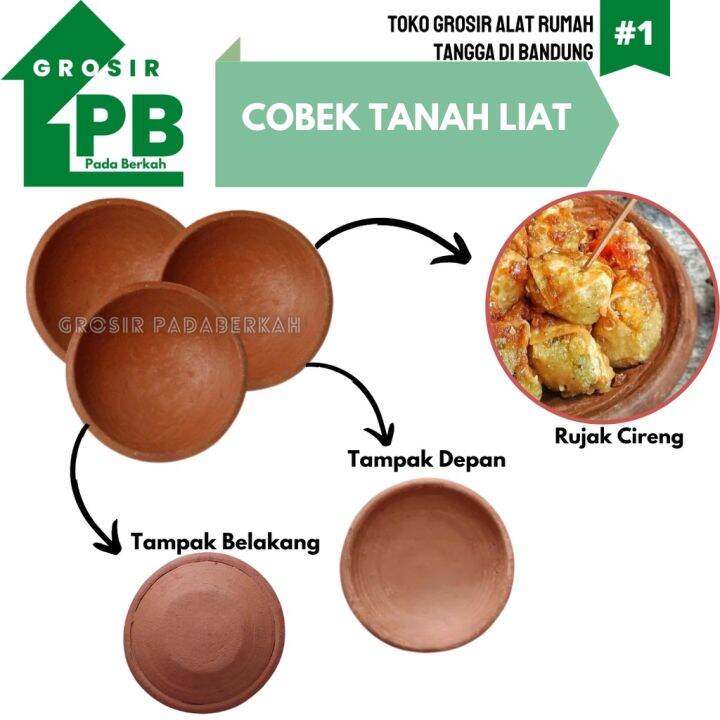 Cobek Tanah Liat Coet Ulekan Tradisional Tanah Liat Ukuran | Lazada ...