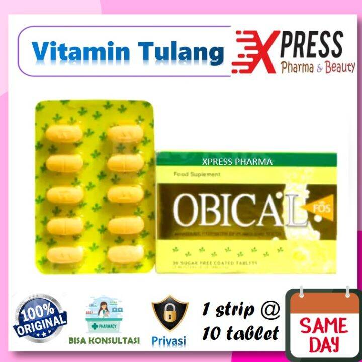 ⚡XPRESS⚡ 1 Strip Obical Tablet Vitamin Tulang Gigi Kalsium obikal ...