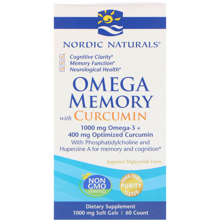 Omega Memory with Curcumin, 1000 mg, 60 Soft Gels | Lazada PH