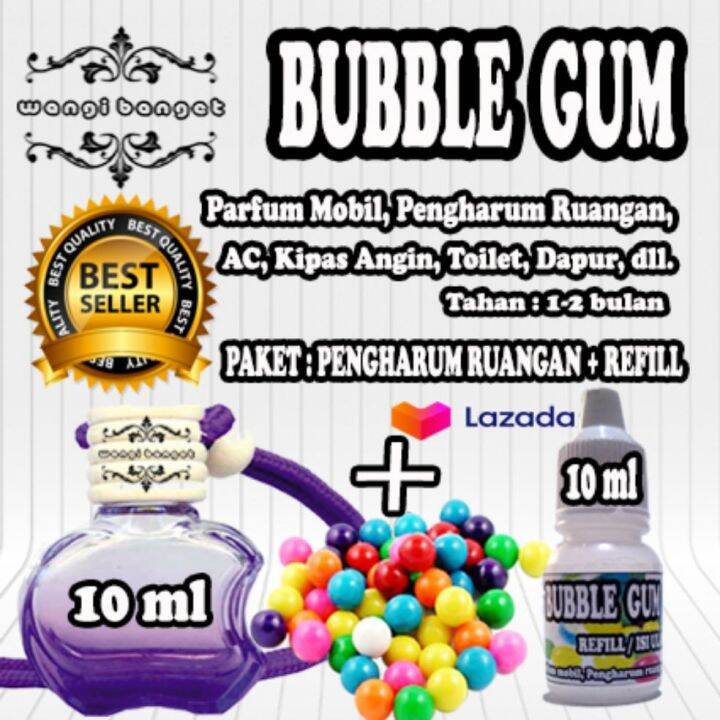 PAKET..!!! PARFUM MOBIL / RUANGAN + REFILL / BUBBLE GUM / PERMEN KARET ...