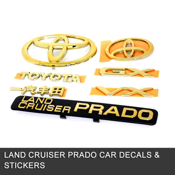 GX V8 VX Logo Car Emblem Auto Badge Sticker Decal for toyota land ...