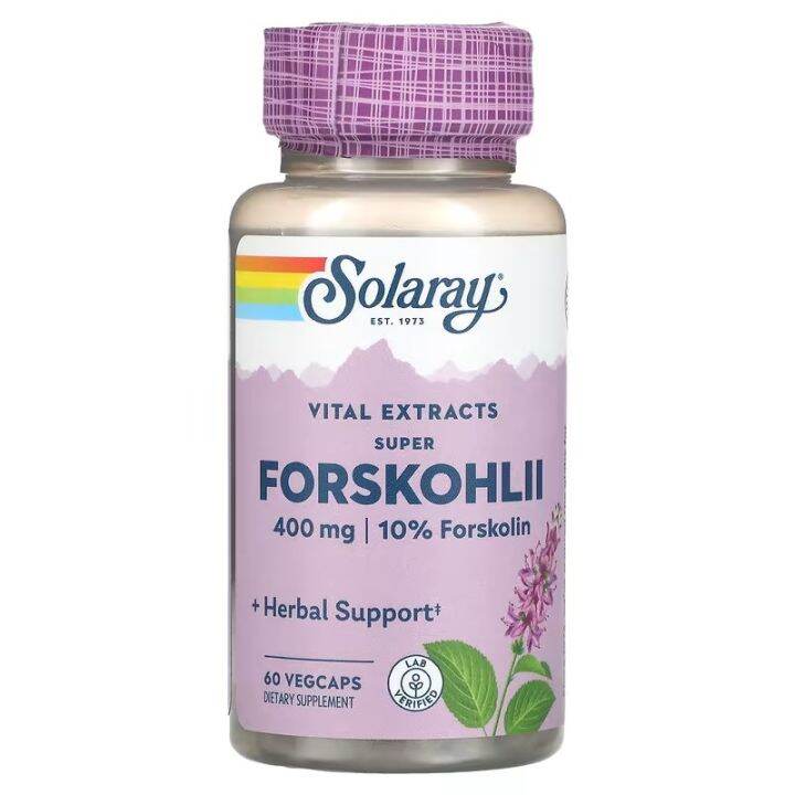 Solaray, Super Forskohlii Root Extract, 400 mg, 60 VegCaps | Lazada PH