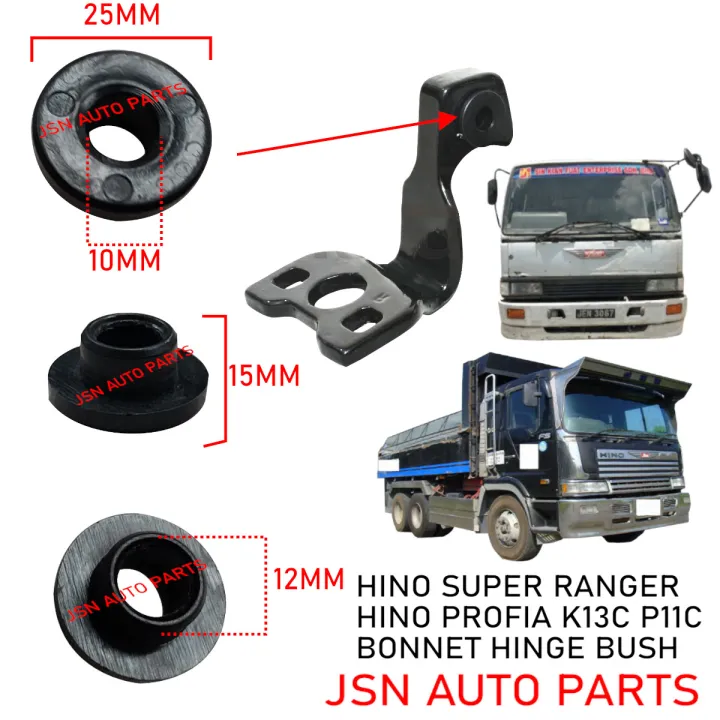 J01S08 PANEL HINGE BUSH HINO PROFIA SUPER RANGER LORRY TRUCK AKSESORI ...