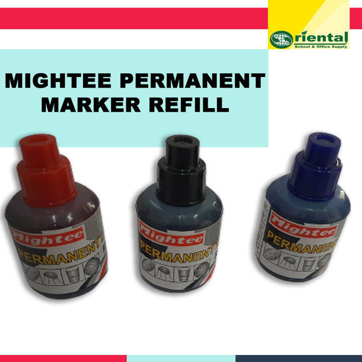 Mightee Permanent Ink Refill 15ml - Color Red blue & Black for ...