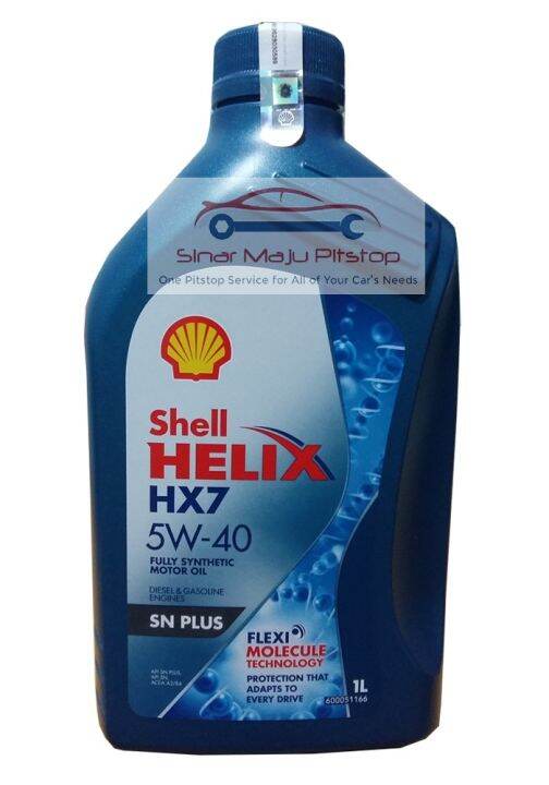 Shell Helix HX7 5W-40 API SN PLUS CF - Pelumas Oli Mobil Bensin 1 Liter ...